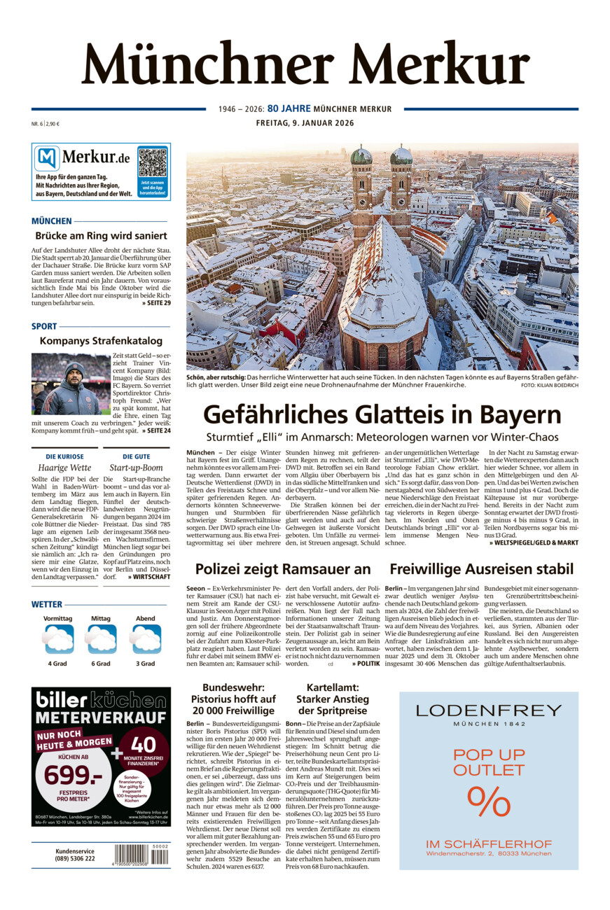 Münchner Merkur - Stadt vom Freitag, 09.01.2026 | Merkur
