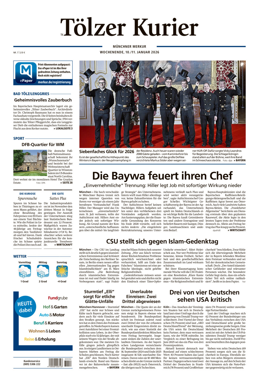 Tölzer Kurier (TK) vom Samstag, 10.01.2026 | Merkur