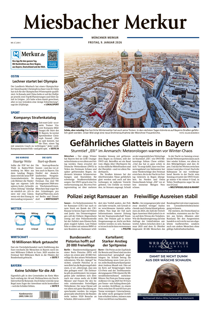 Miesbacher Merkur vom Freitag, 09.01.2026 | Merkur