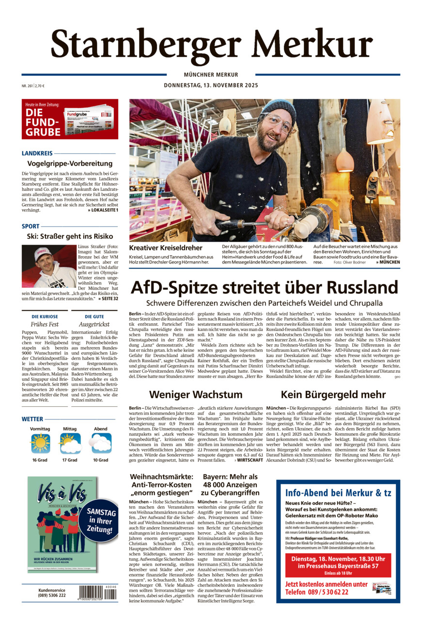 Starnberger Merkur vom Donnerstag, 13.11.2025 | Merkur