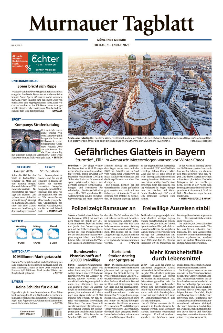 Murnauer Tagblatt vom Freitag, 09.01.2026 | Merkur